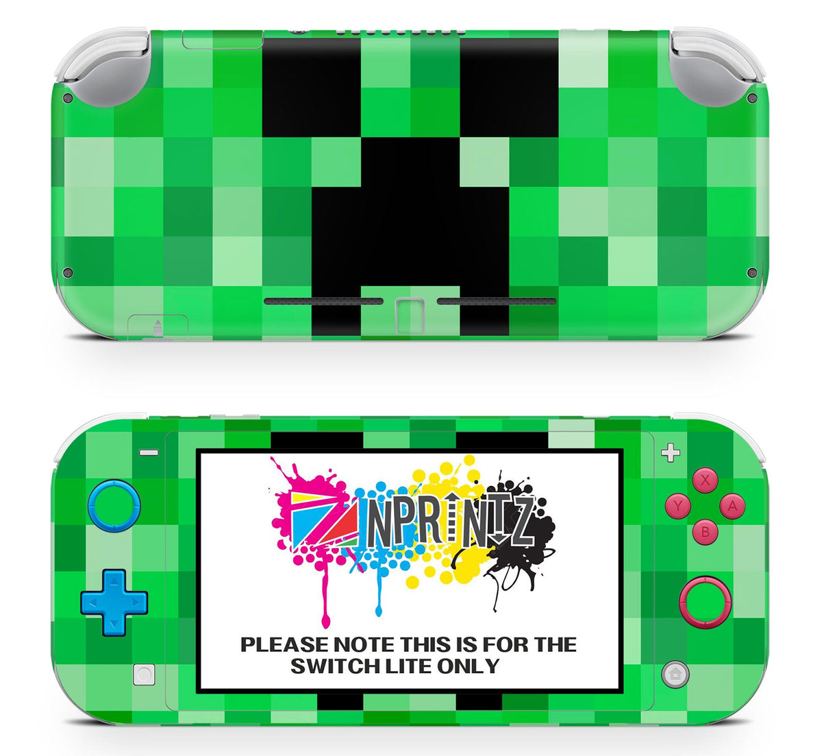 GREEN PIXELS NINTENDO SWITCH LITE *TEXTURED VINYL *! SKINS DECALS WRAP ...