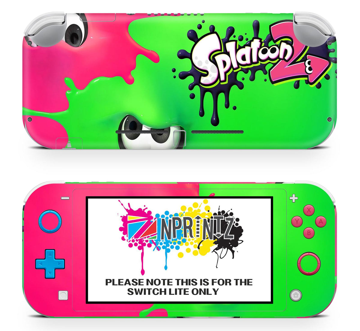 SPLATOON 2 NINTENDO SWITCH LITE *TEXTURED VINYL* ! SKINS DECALS WRAP ...