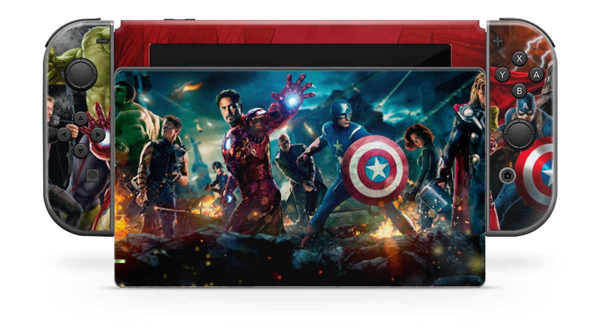 MARVEL AVENGERS NINTENDO SWITCH **TEXTURED VINYL ! * SKINS DECALS WRAP ...